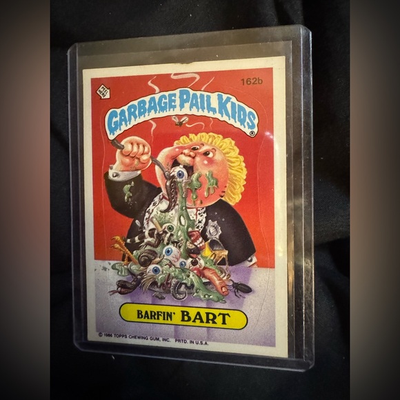 Topps | Toys | 986 Topps Garbage Pail Kids 4th Series Barfin Bart 162b ...